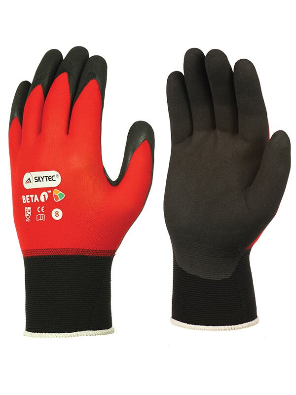 Skytec Beta 1 Red Nitrile Foam Glove -Size 9 | Foster Industrial